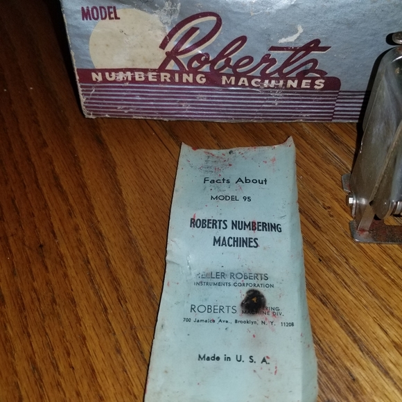 Robert's | Other | Vintage Heller Roberts Numbering Machines Model 95 ...